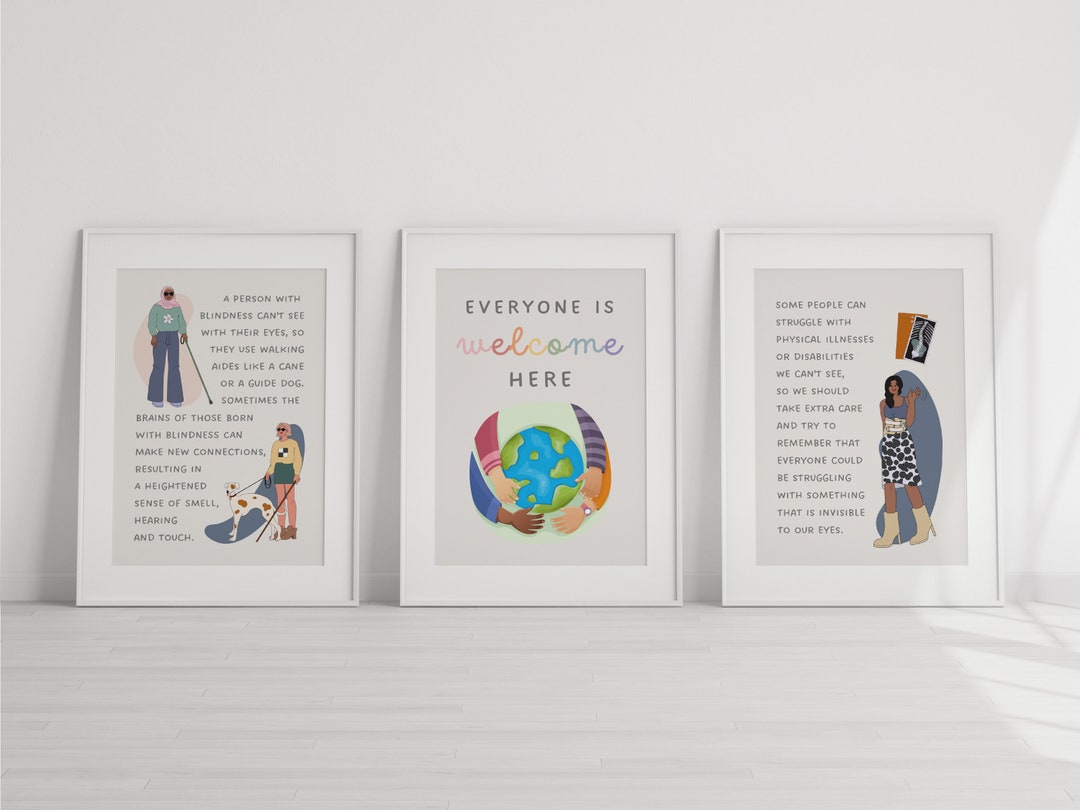 Disability Pride Month Awareness and Inclusion Posters School Counselor ...