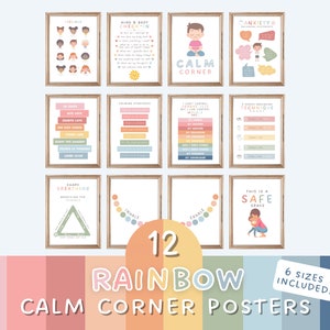 Calming Classroom Posters With Safe Space Signs and Breathing Exercises ...