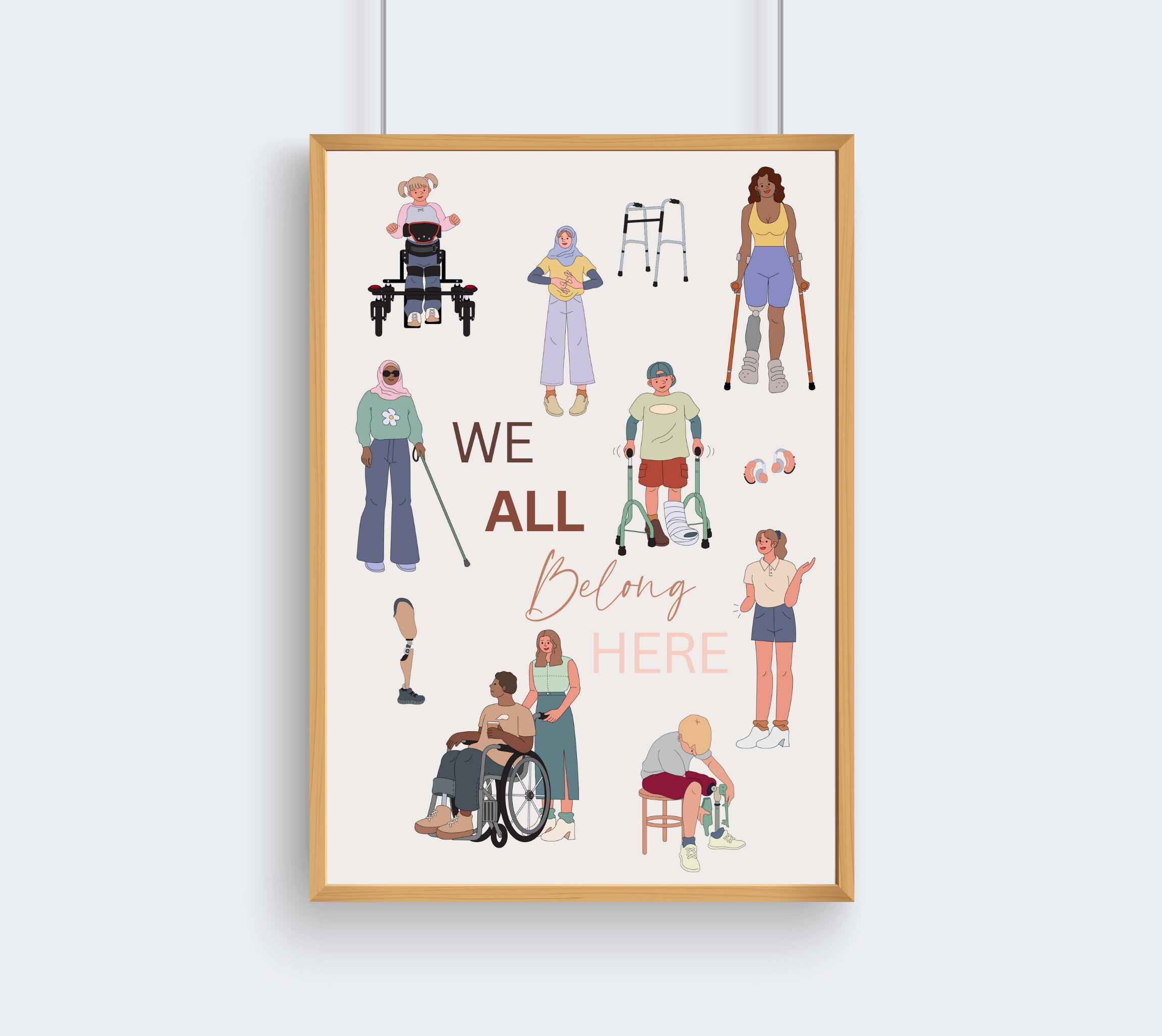 We All Belong Here Poster, Inclusion Posters School Counselor Inclusive ...