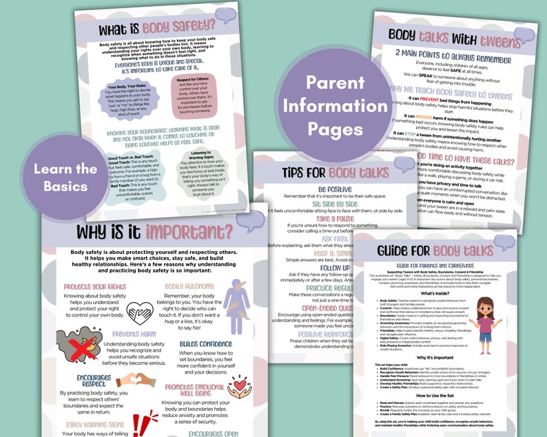 Kids Body Safety Workbook: Boundaries & Consent for Tweens (PDF) - Etsy