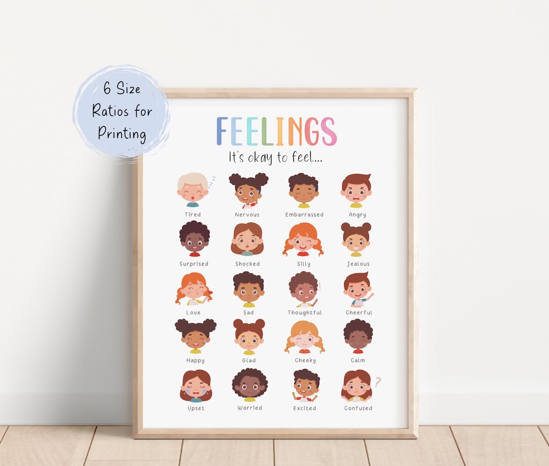 Feelings Calm Corner Poster, Montessori Homeschool Decor, Feelings ...