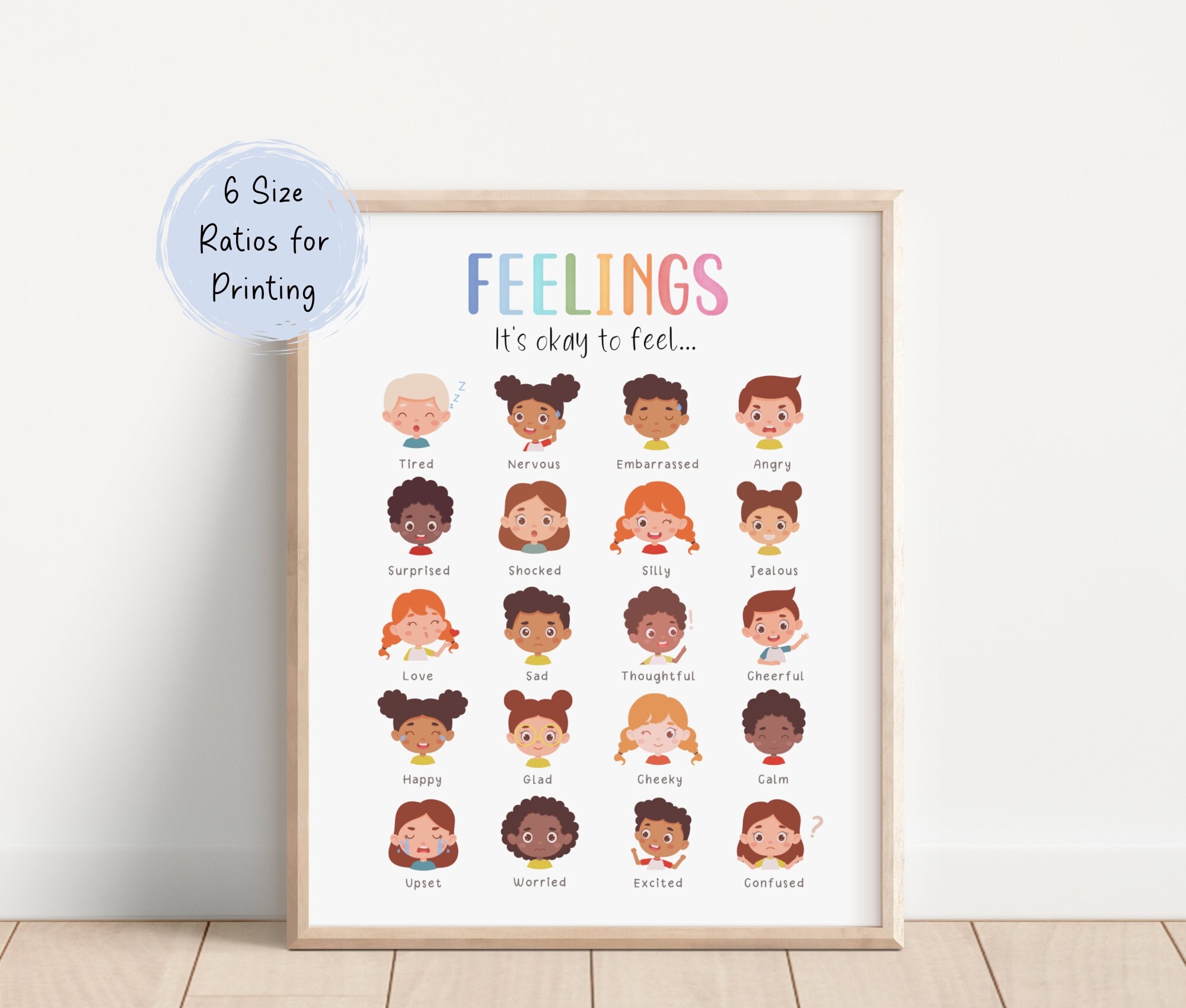Feelings Calm Corner Poster, Montessori Homeschool Decor, Feelings ...
