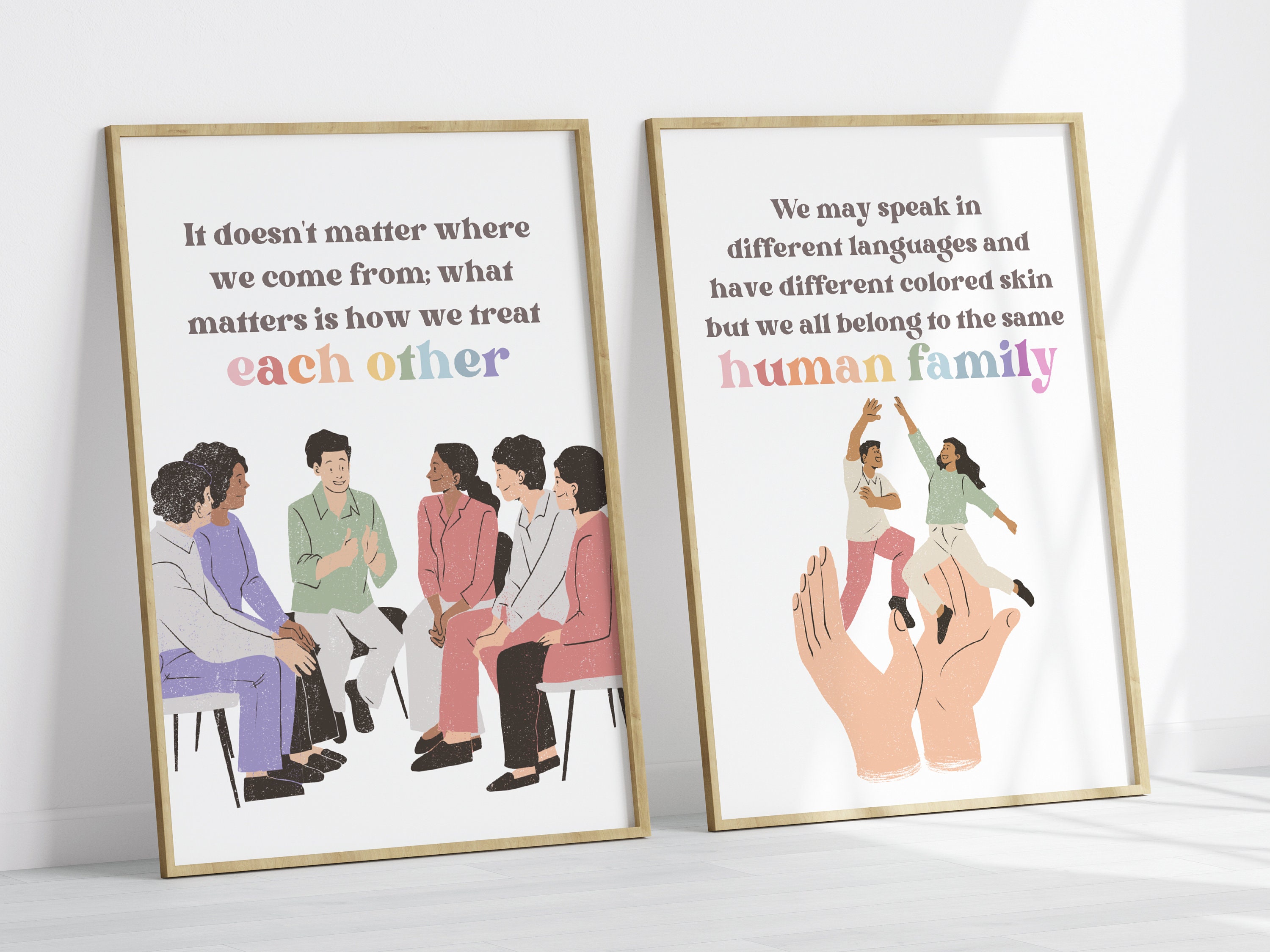 Diversity Inclusion Posters for Office, School Counselor, Social Worker ...
