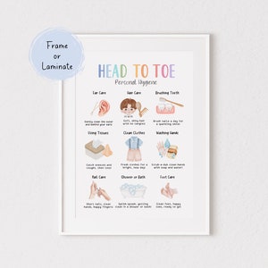 Personal Hygiene Poster for Toddlers and Kids, Kids Daily Schedule ...