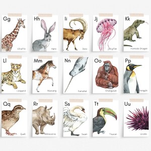Animal Alphabet Flashcards for Toddlers | Homeschool Resources ...