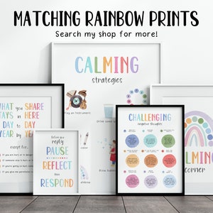 Feelings Calm Corner Poster, Montessori Homeschool Decor, Feelings ...