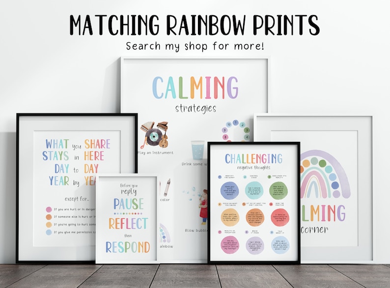 Feelings Calm Corner Poster, Montessori Homeschool Decor, Feelings ...