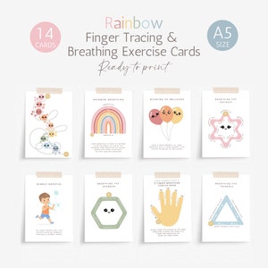 Flash Cards for Breathing Exercises and Finger Tracing Communication ...