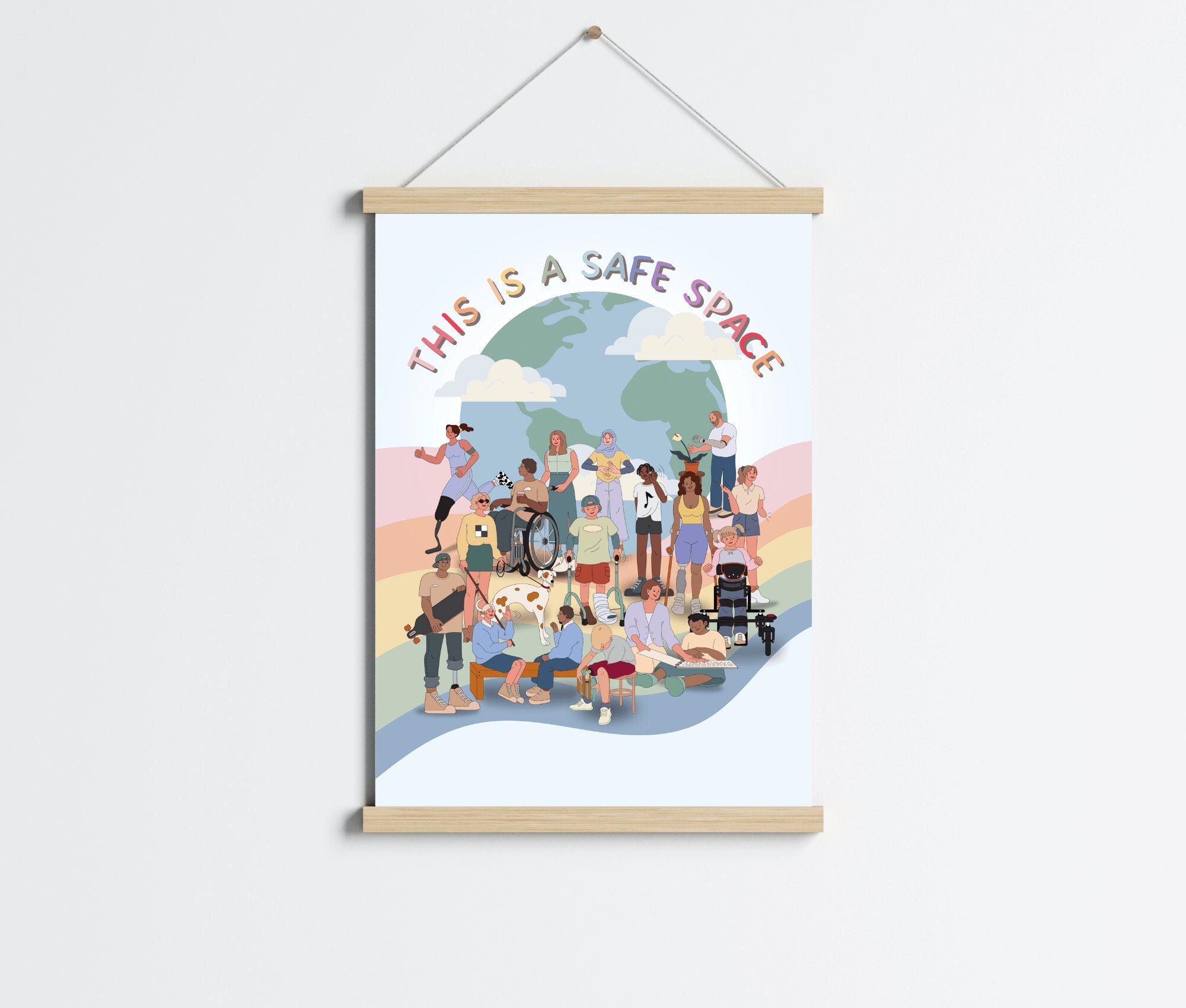 Safe Space Sign, We All Belong Here and All Are Welcome Here for ...