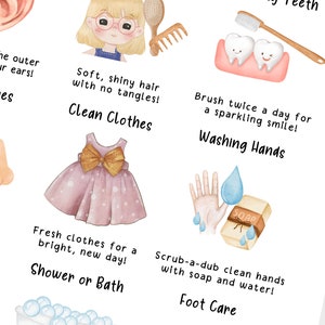 Personal Hygiene Poster for Toddlers and Kids, Kids Daily Schedule ...
