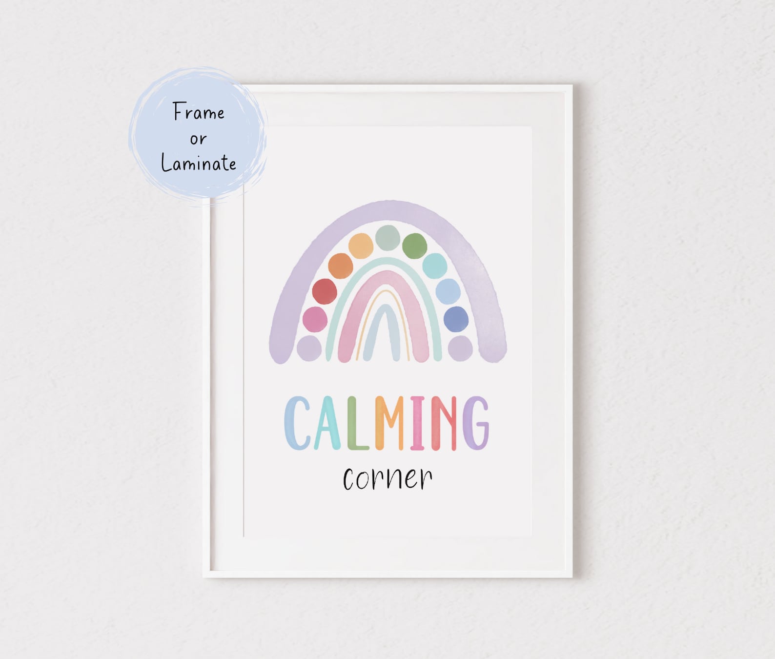 Calming Corner Educational Poster, Therapy Office Decor Print, Calming ...