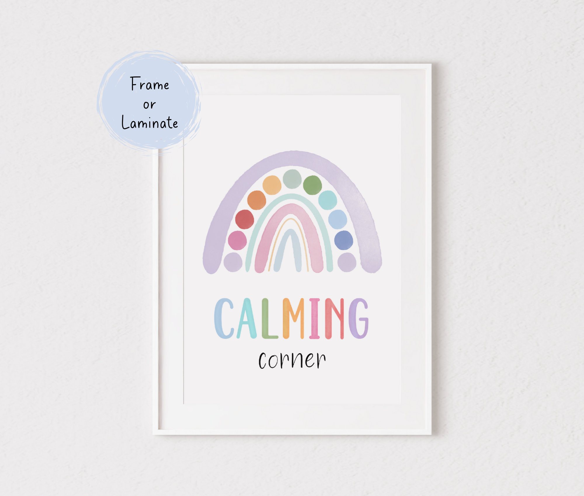 Calming Corner Educational Poster, Therapy Office Decor Print, Calming ...