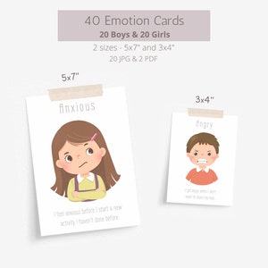Emotions Cards, Toddler Flashcards Preschool Early Learning Resource ...
