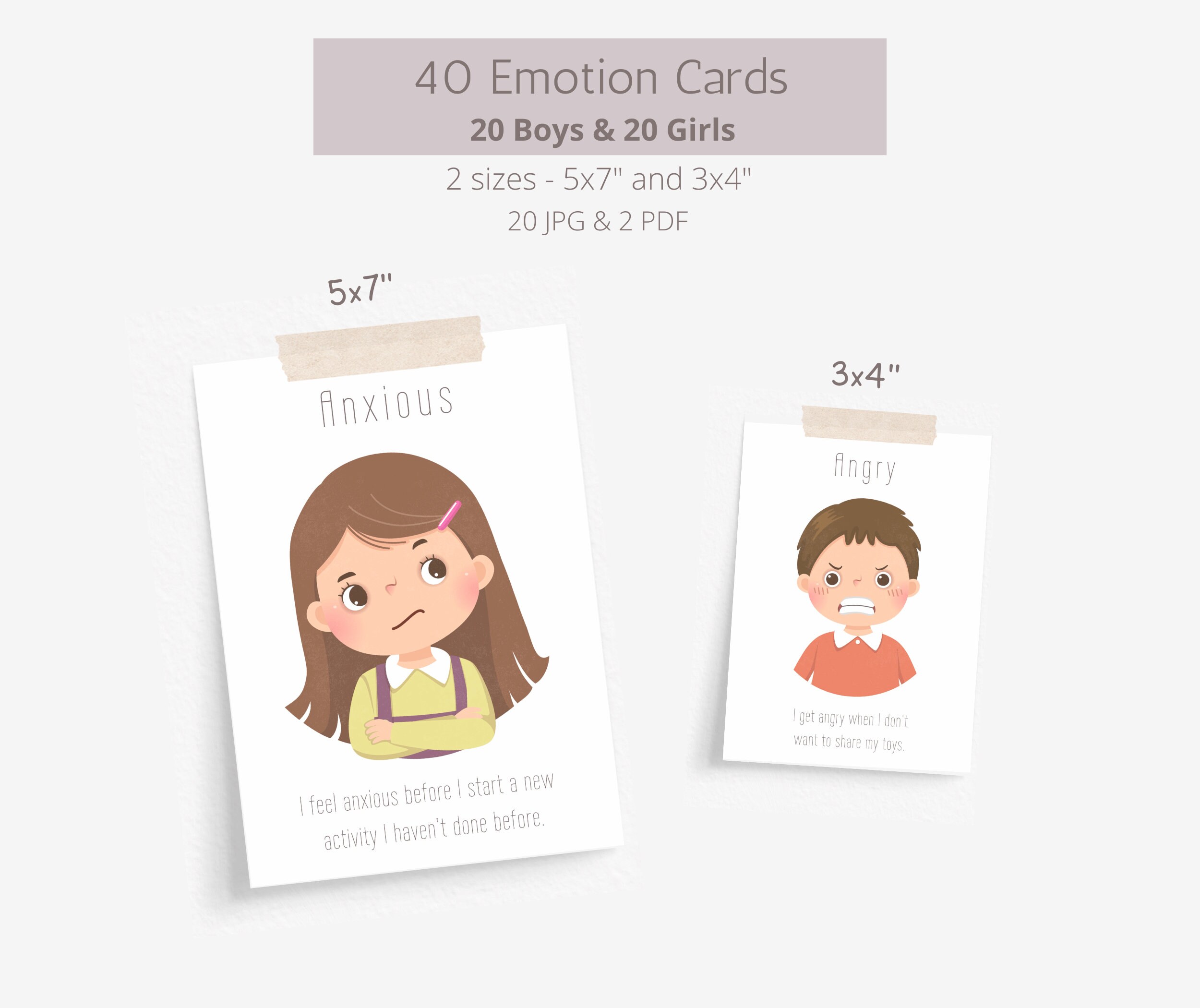 Emotions Cards Toddler Flashcards Preschool Early Learning - Etsy