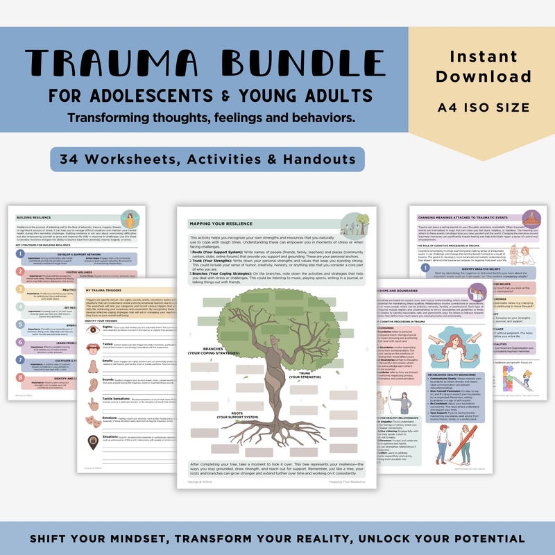 Trauma worksheets pdf for adults - Etsy.de