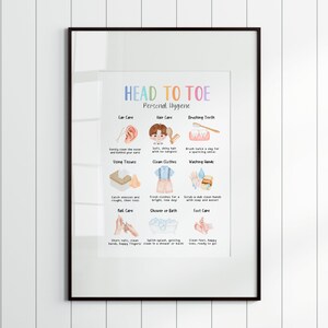Personal Hygiene Poster for Toddlers and Kids, Kids Daily Schedule ...