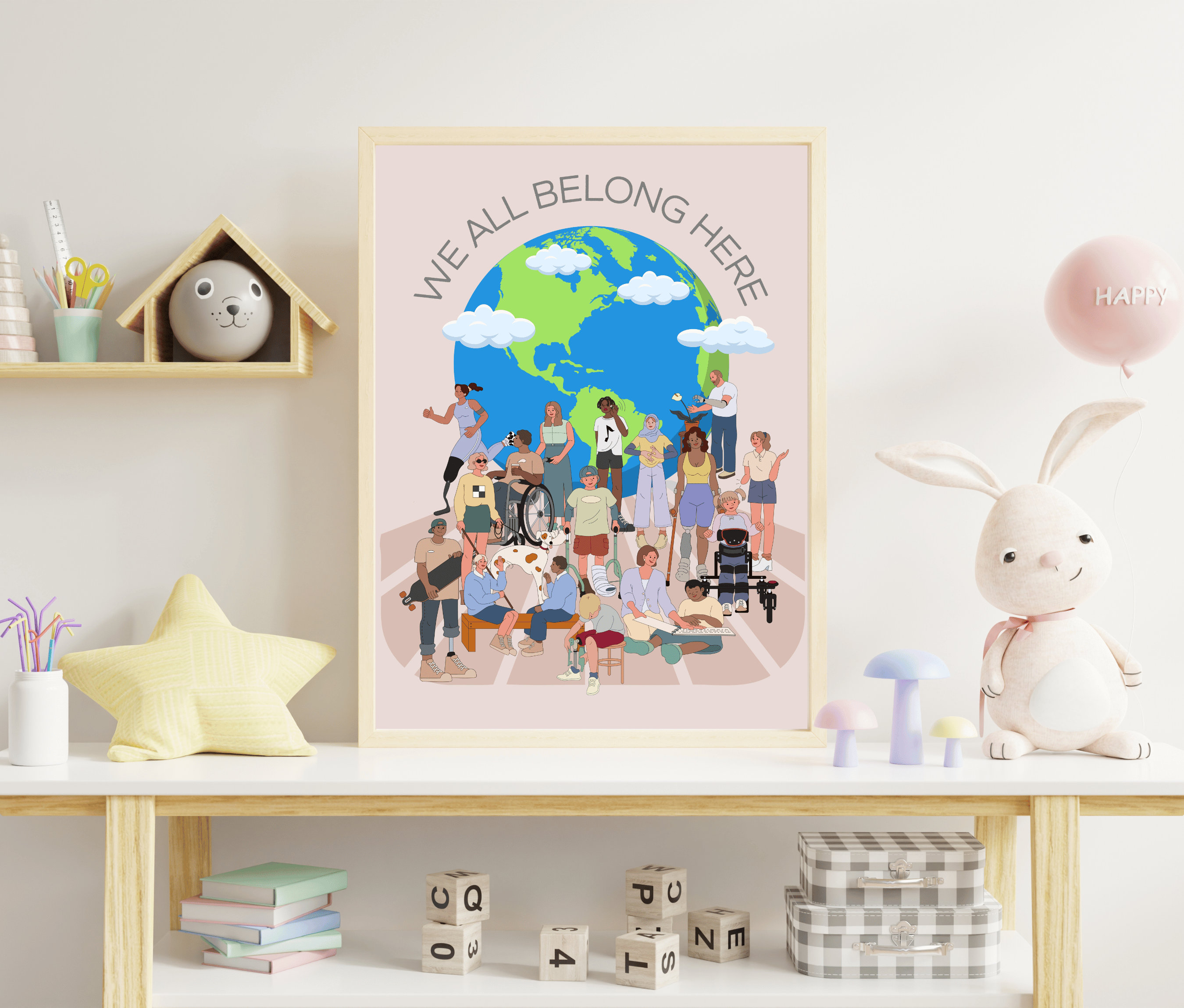 We All Belong Here Poster Inclusion Posters School Counselor - Etsy