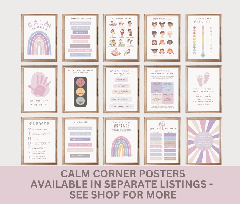 Finger Tracing and Breathing Exercise Calm Down Cards and Posters ...