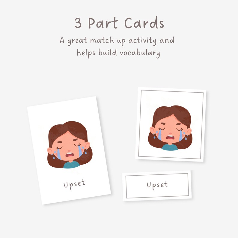 Feelings Flashcards, Emotions Cards, Montessori Materials, Homeschool ...