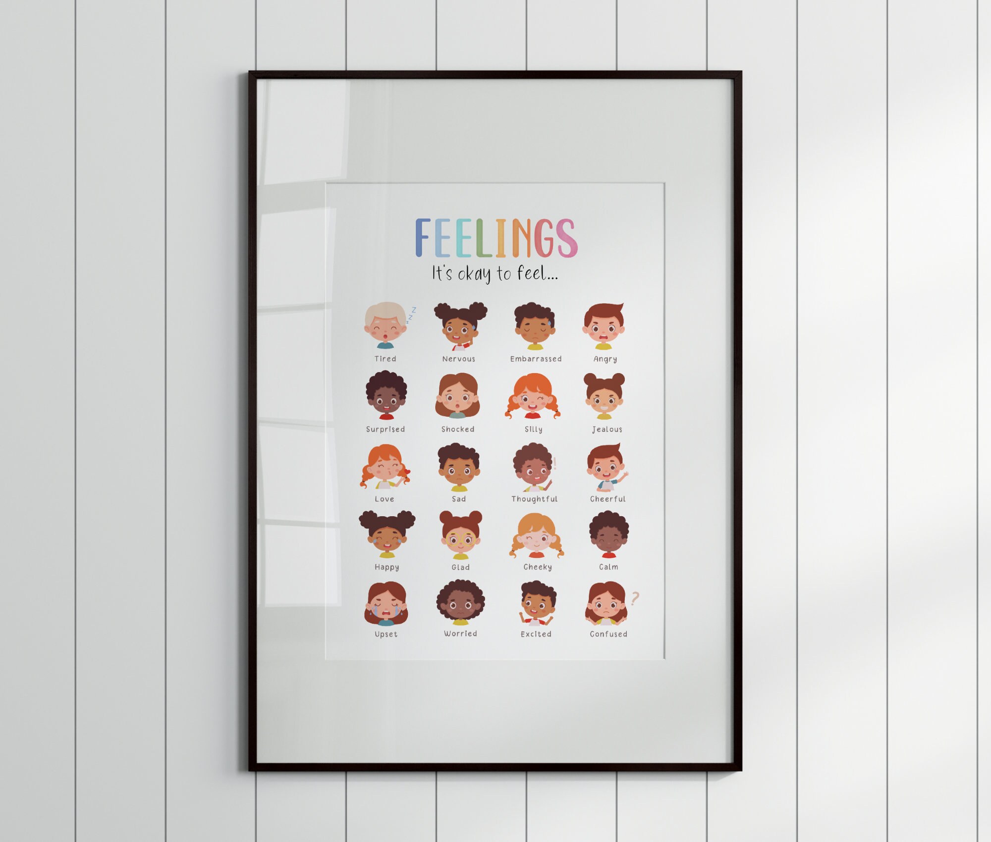 Feelings Calm Corner Poster, Montessori Homeschool Decor, Feelings ...