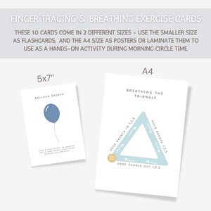 Finger Tracing and Breathing Exercise Calm Down Cards and Posters ...