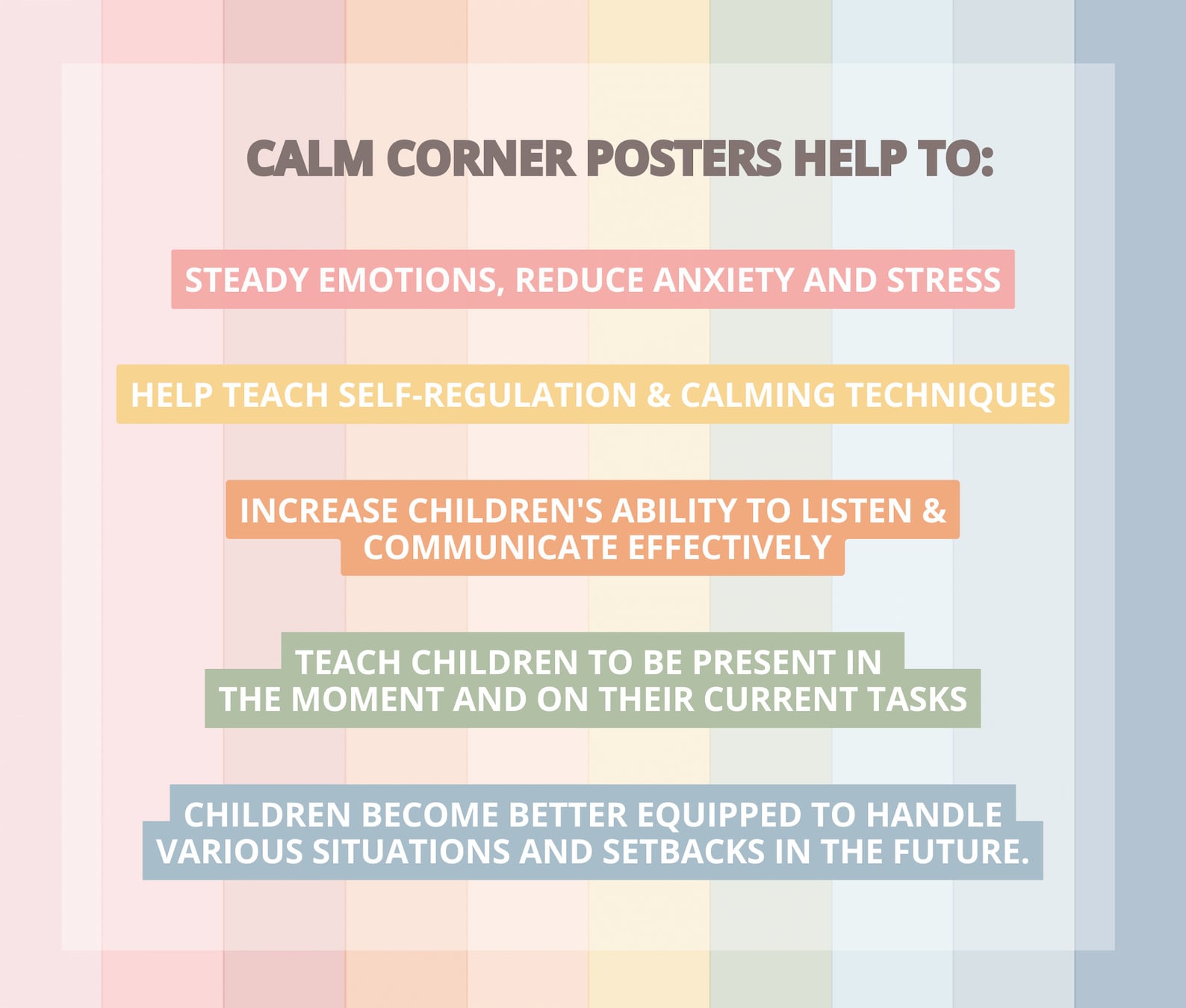 Calm Corner Classroom Posters With Feelings Chart and Breathing ...