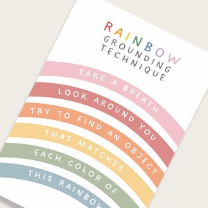 Calm Corner Posters in Rainbow Colors, Therapy Office Decor ...