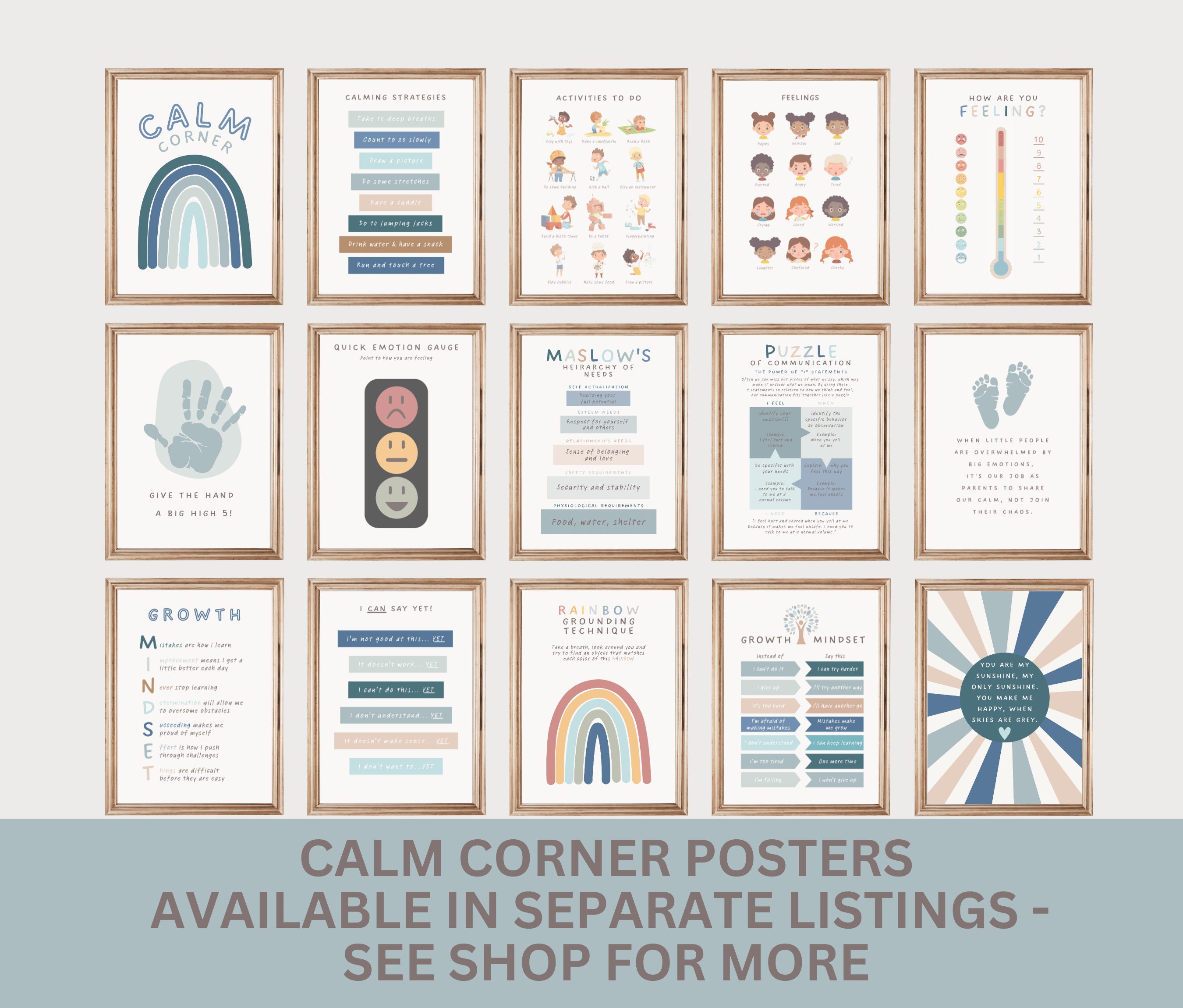 Finger Tracing and Breathing Exercise Calm Down Cards and Posters ...