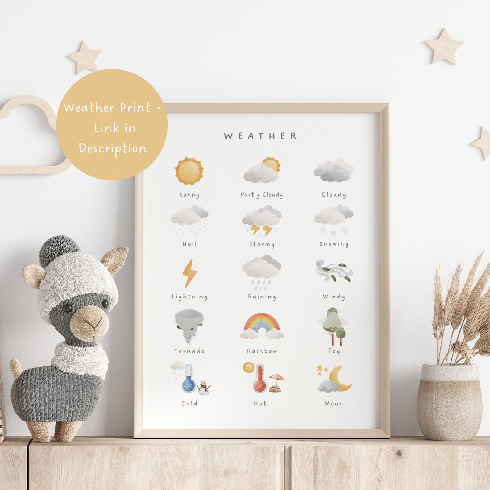 Printable Weather Flash Cards, Weather Chart, Montessori Materials ...