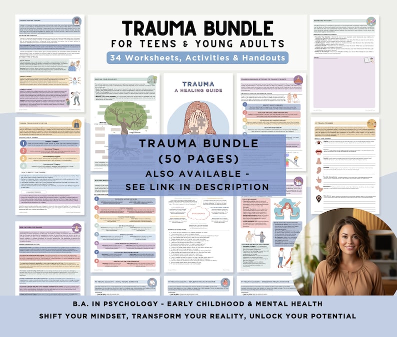 Trauma Somatic Worksheets and Exercises for Teens and Young Adults ...