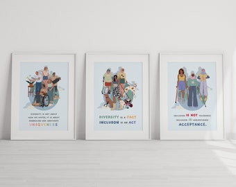 12 Inclusive Posters, Inclusive Classroom Decor, Inclusion Prints Wall ...