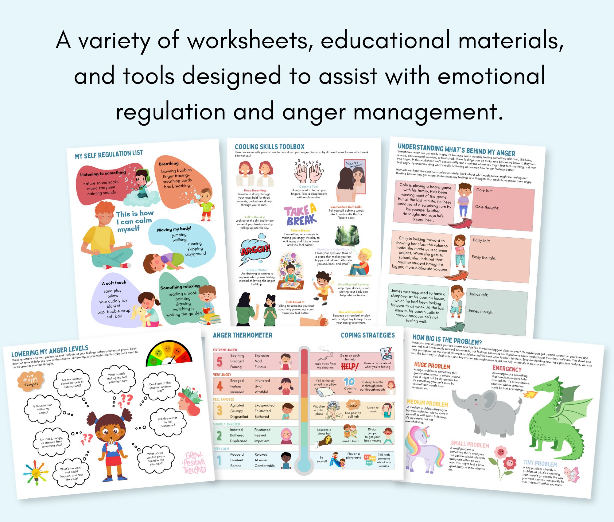 Kids Anger Management Workbook, Child Therapy, Emotional Regulation ...