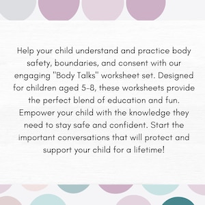 Kids Body Safety, Boundaries & Consent "body Talks" - A Comprehensive ...