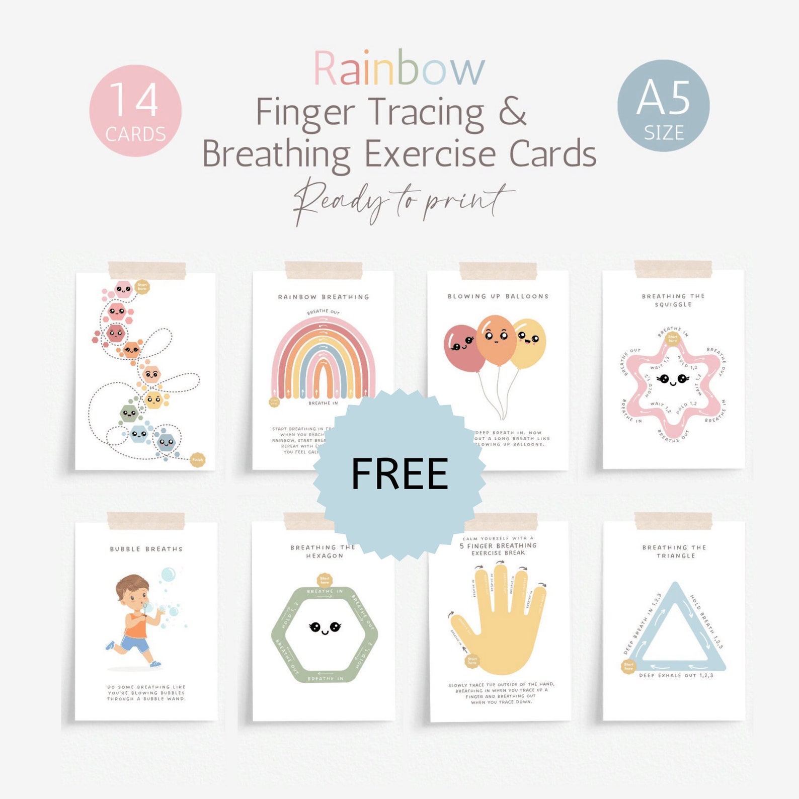 Calm Corner Posters in Rainbow Colors, Therapy Office Decor ...