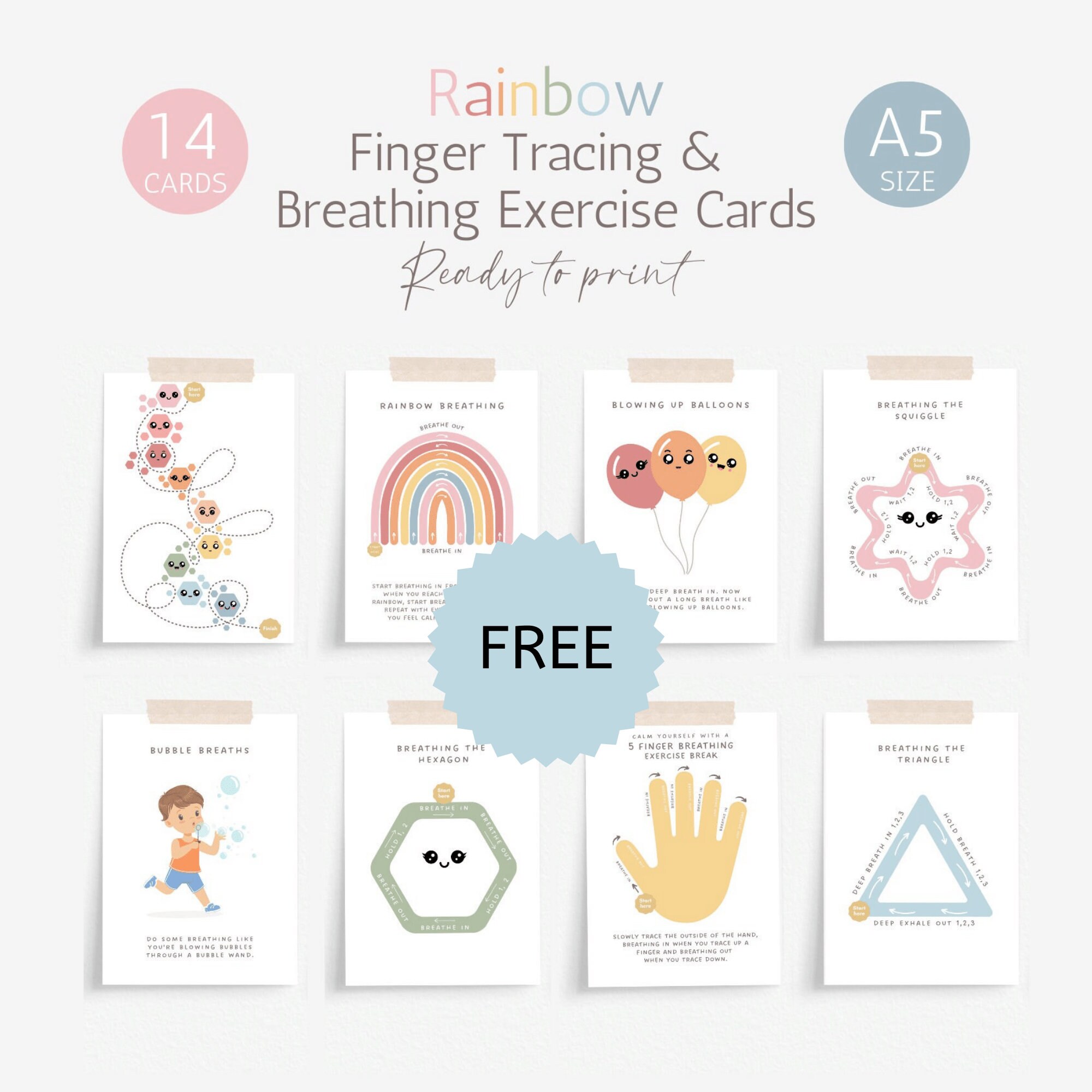 Calm Corner Posters in Rainbow Colors, Therapy Office Decor ...