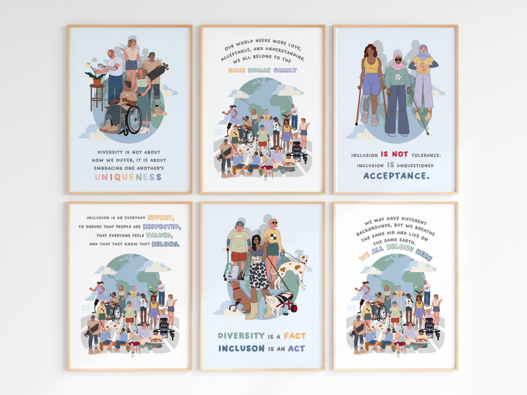 Disability Inclusion & Diversity Posters for Office, School Counselor ...