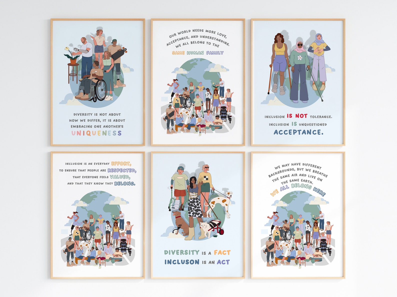 Disability Inclusion & Diversity Posters for Office, School Counselor ...