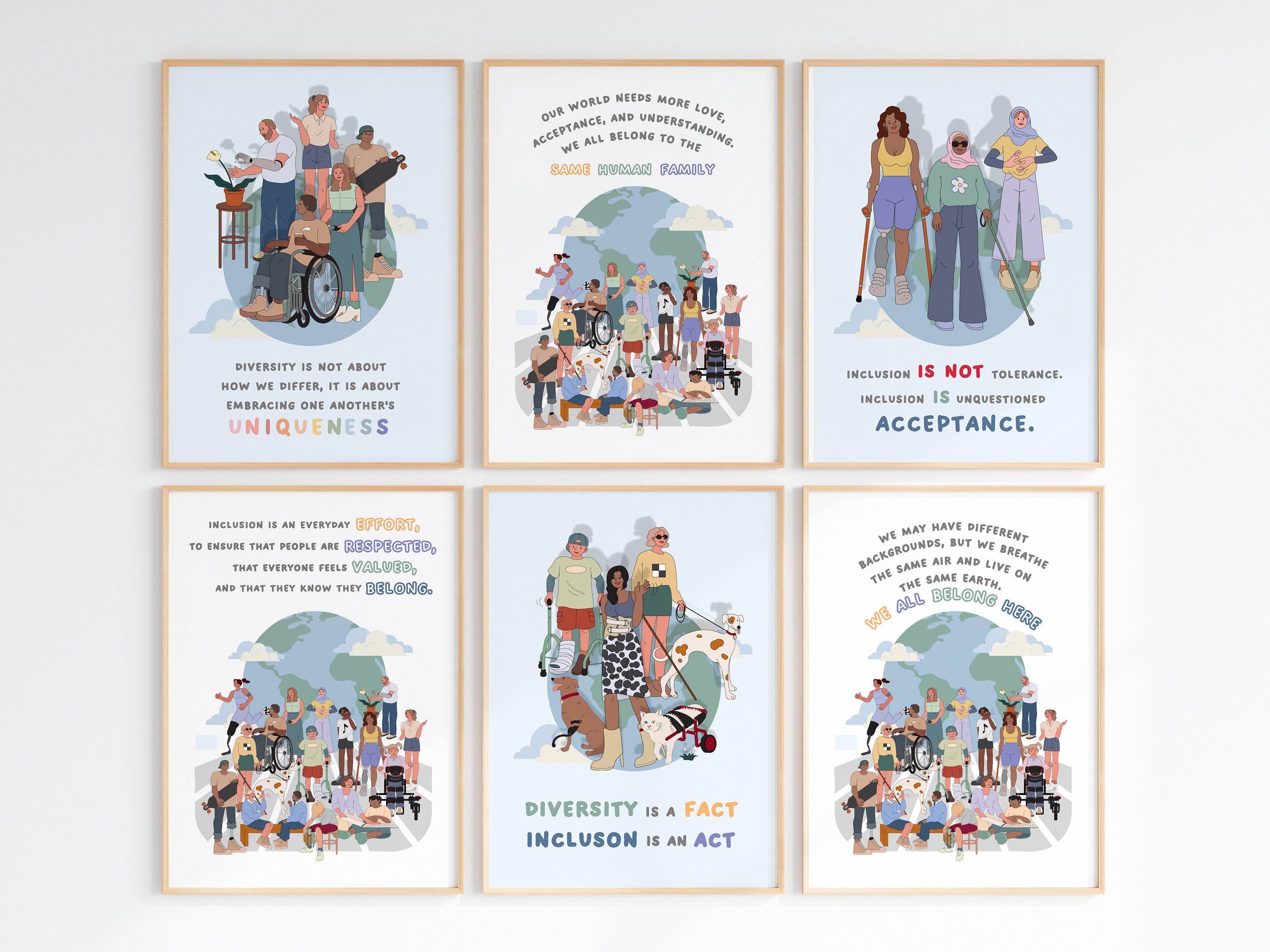 Inclusion & Diversity Posters for Office, School Counselor, Social ...