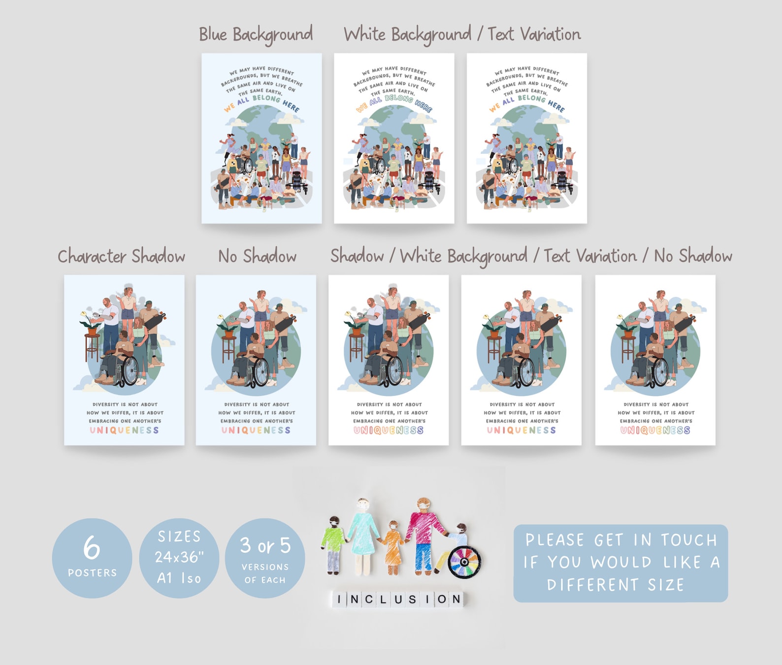 Disability Inclusion & Diversity Posters for Office, School Counselor ...