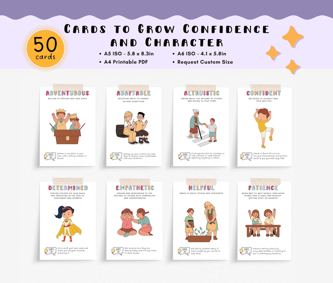 Self Esteem Cards to Grow Confidence and Character: Essential Tools for ...