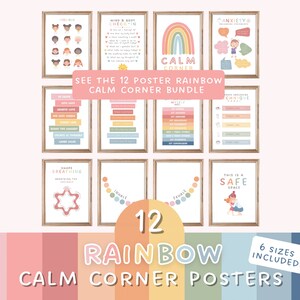 Calm Corner Classroom Posters With Feelings Chart and Breathing ...