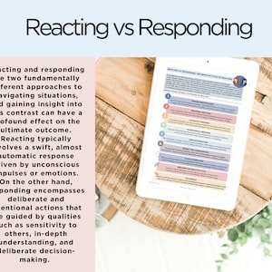 Reacting Vs Responding Communication and Emotional Regulation Skills ...