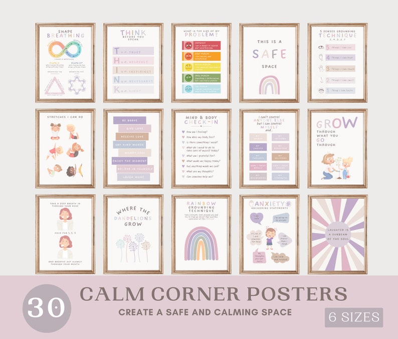 30 Calm Corner Educational Posters Learning Resources Emotional ...