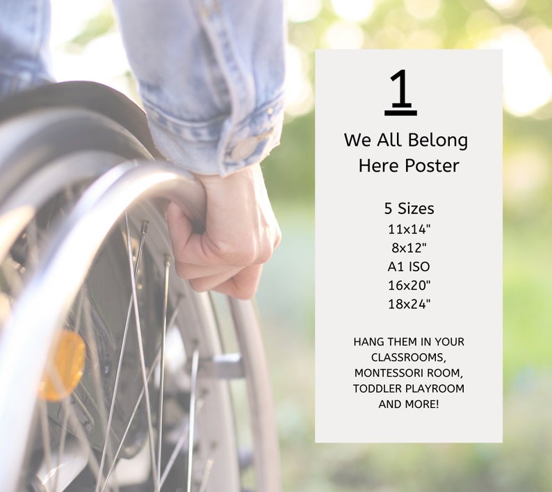 We All Belong Here Poster, Inclusion Posters School Counselor Inclusive ...