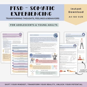 Trauma Somatic Worksheets and Exercises for Teens and Young Adults ...