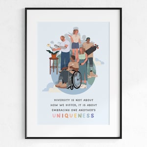 Diversity and Inclusion Posters, Therapy Office Decor, School Counselor ...