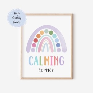 Calming Corner Educational Poster, Therapy Office Decor Print, Calming ...