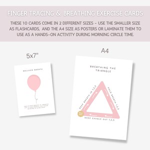 Finger Tracing and Breathing Exercise Calm Down Cards and Posters ...