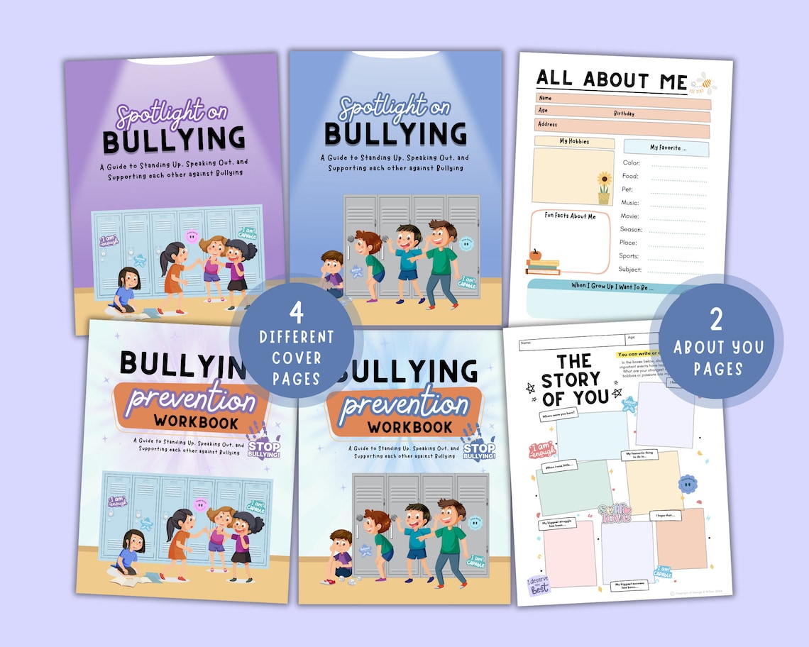 Kids Anti Bullying Workbook or Unit Study, Spotlight on Bullying ...