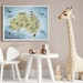 Australian Animals Map Print for Classroom Wall Decor, Educational Kids ...